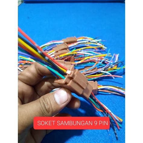 Jual SOKET KONEKTOR KABEL 9 PIN SOCKET SAMBUNGAN KABEL BODY MOTOR MOBIL Shopee Indonesia