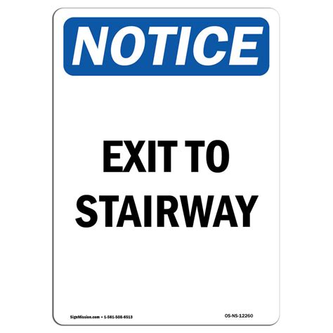 SignMission Exit To Stairway Sign Wayfair