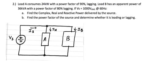 Solved Load A Consumes KW With A Power Factor Of Chegg