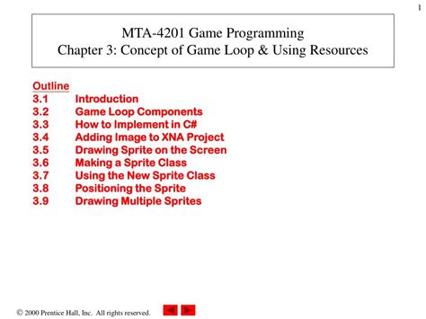 Ppt Outline 31 Introduction 32 Game Loop Components 33 How To Implement In C Powerpoint