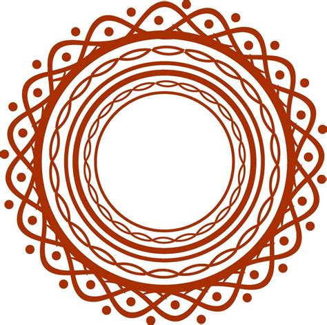 Ornamental Frame In Rounded Shape 24859267 Vector Art At Vecteezy