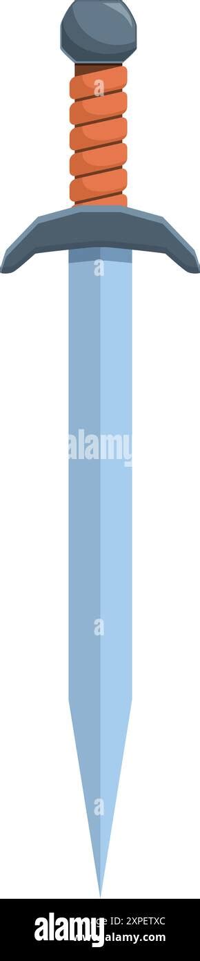 Cartoon Style Sword Pointing Down Isolated On White Background Stock Vector Image Art Alamy