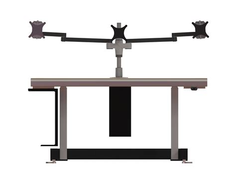 Ergonomic Workbench With Dual Monitor Arms Msx Mobility