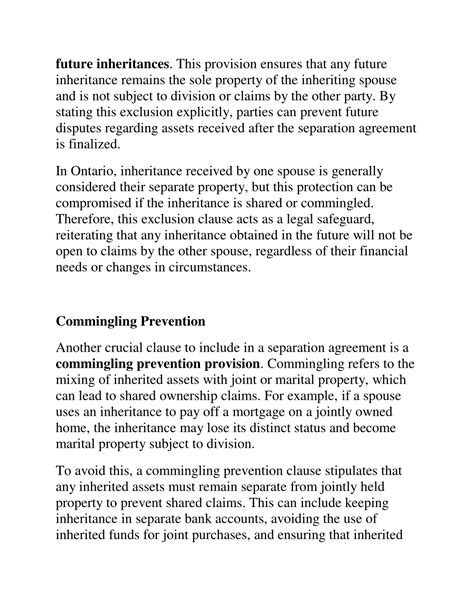 Ppt Separation Agreements And Future Inheritance Rights Powerpoint