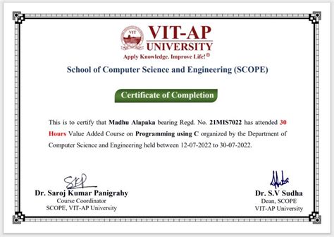 Madhu Sudhan On Linkedin Programming Cprogramming Computerscience Vitapuniversity