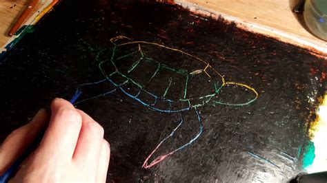 Easy Scratch Art Turtle