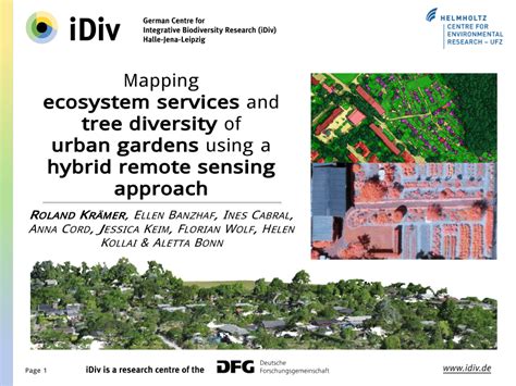 Pdf Mapping Ecosystem Services And Tree Diversity Of Urban Gardens Using A Hybrid Remote