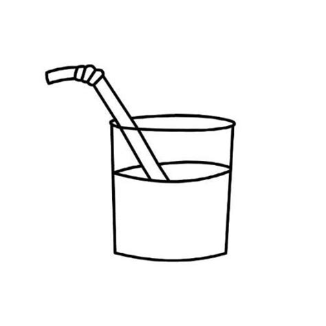 创意吸管的简笔画 简笔画图片大全 普车都