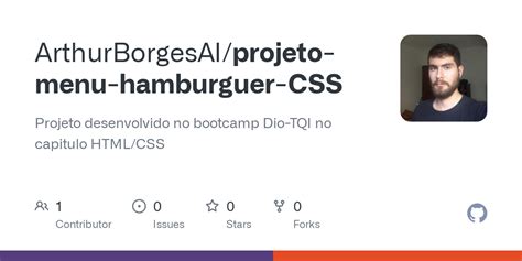 Github Arthurborgesaiprojeto Menu Hamburguer Css Projeto Desenvolvido No Bootcamp Dio Tqi No
