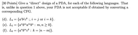 solved give a “direct” design of a pda for each of the