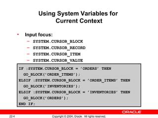 Oracle Forms Les PPT
