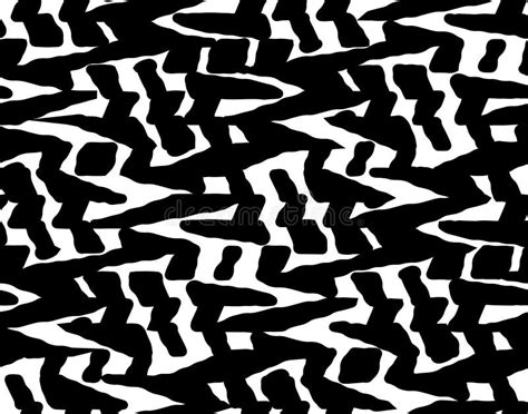 Seamless Modern Geometric Texture Pattern For Decor And Textile Black And White Lines For