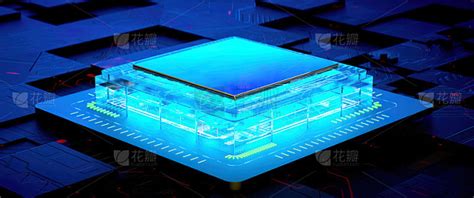 赛博朋克ai的3d渲染。电路板。技术背景。中央计算机处理器cpu和gpu的概念。数字芯片主板。技术科