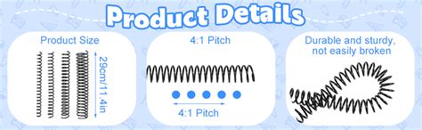 50 Pack Plastic Spiral Binding Coils 41 Pitch Spiral