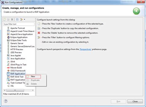 Eclipse RAP Tutorial For Beginners Workbench Application OLD O Planning Org
