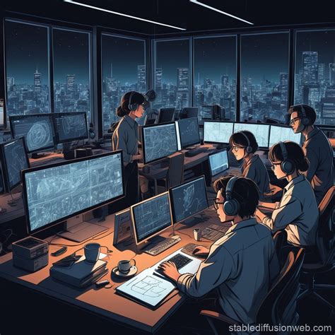 Tokyo Animation Studio Night Stable Diffusion Online