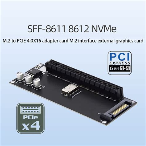 PCIE Adapter Mainboard SFF NVMe M SSD To PCIe X Adapter Expansion Card PCIe X