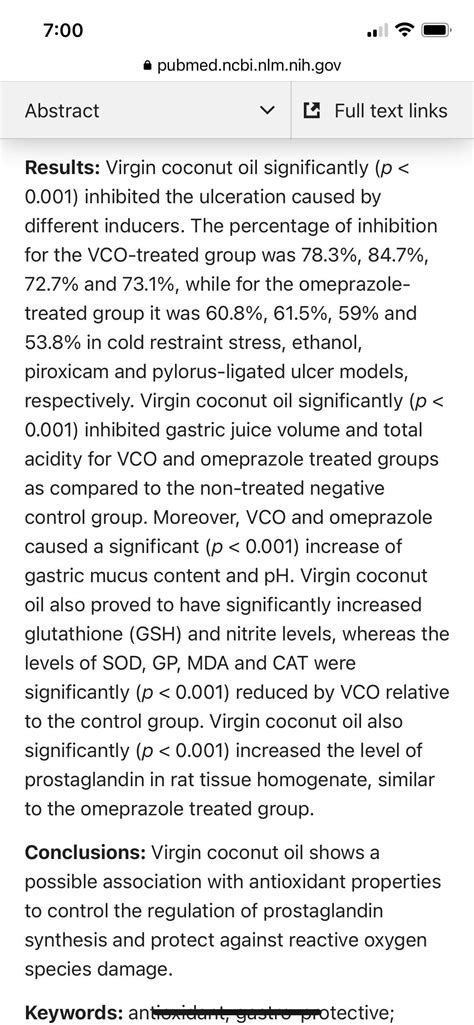 coconut oil as a gastroprotectant more effective than omeprazole r gastritis