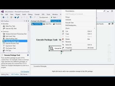 SSIS How To Use Execute Package Task Task Sql Server Integration Services Business