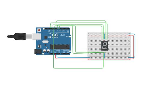 Circuit Design 7 Сегментный экран Tinkercad
