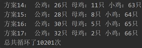 百元买百鸡问题 百钱百鸡问题 csdn博客