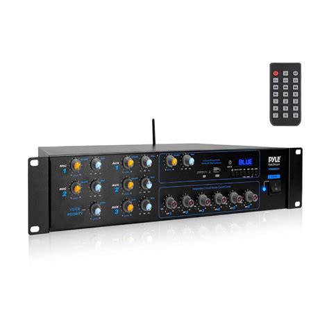 Bluetooth Audio Power Amplifier 6 Ch Desktop Stereo Receiver System With FM Radio MP3 USB SD