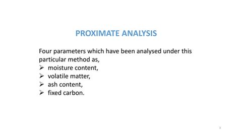 Analysis Of Coalproximate Analysis Of Coal Pptx