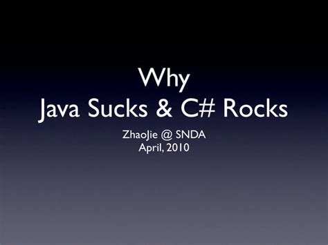 Why Java Sucks And C Rocks Final Pdf Programming Languages