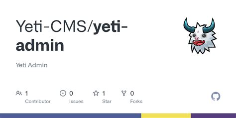GitHub Yeti CMS Yeti Admin Yeti Admin