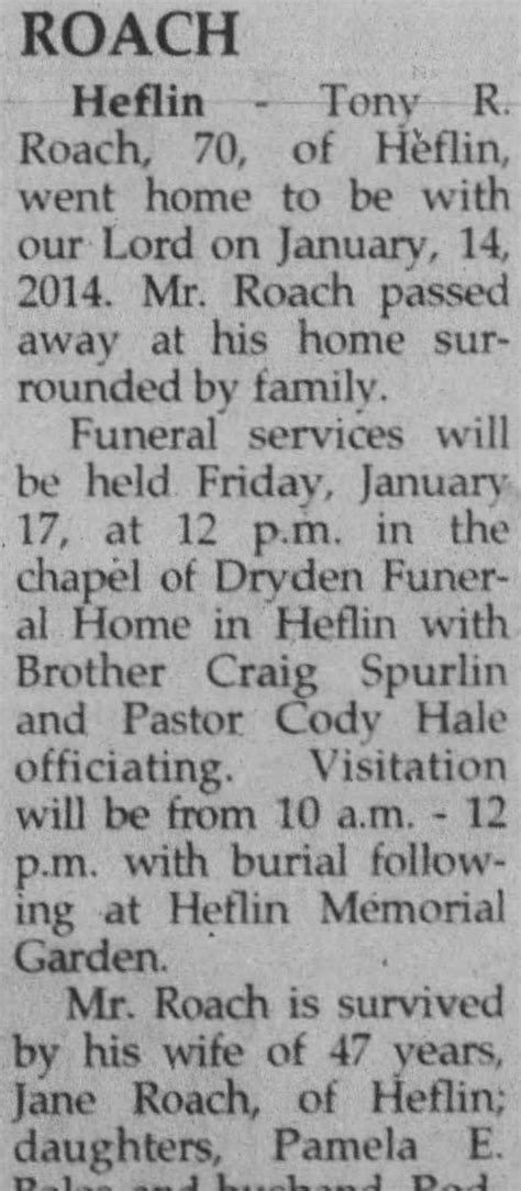 Tony Roger Roach 1943 2014 Find A Grave Memorial