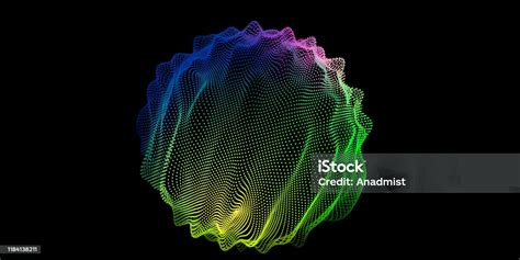 점의 추상 구체입니다 미래 기술 구형 파형 벡터 그림입니다 추상적인에 대한 스톡 벡터 아트 및 기타 이미지 추상적인 0명 3차원 형태 Istock