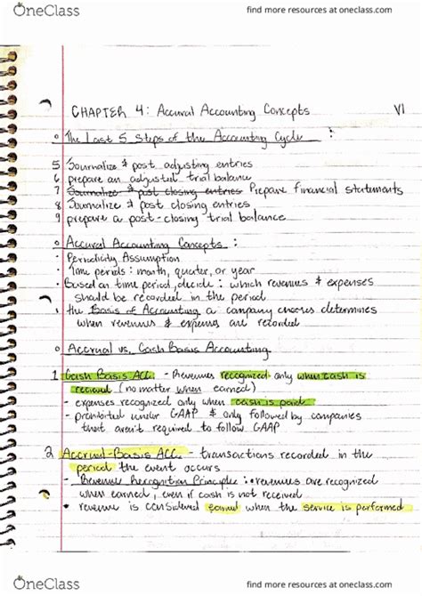 Chapter 4 Handwritten Notes Oneclass
