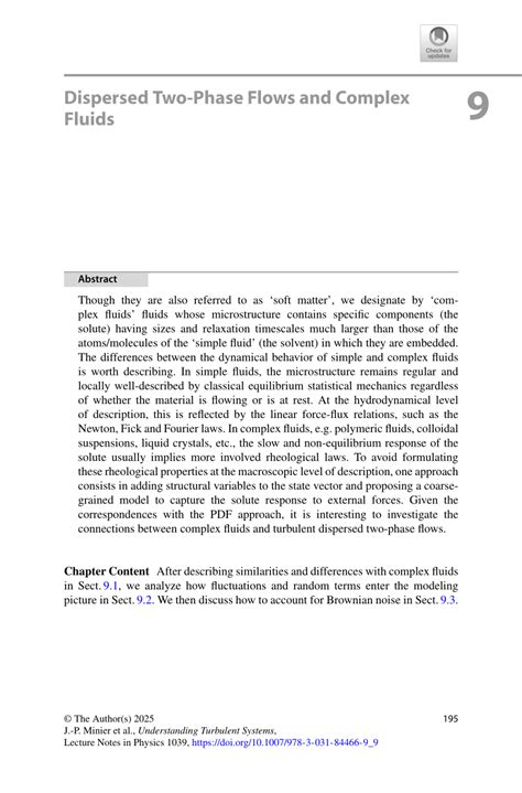 Pdf Dispersed Two Phase Flows And Complex Fluids