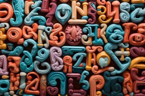 Vibrant Array Of Multicolored Alphabets Magnified In Closeup