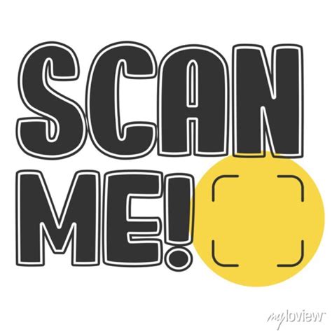 Qr Code Frame With Text Scan Me Scan Me Frame Qr Code Scan Wall Stickers Smartphone Scanner