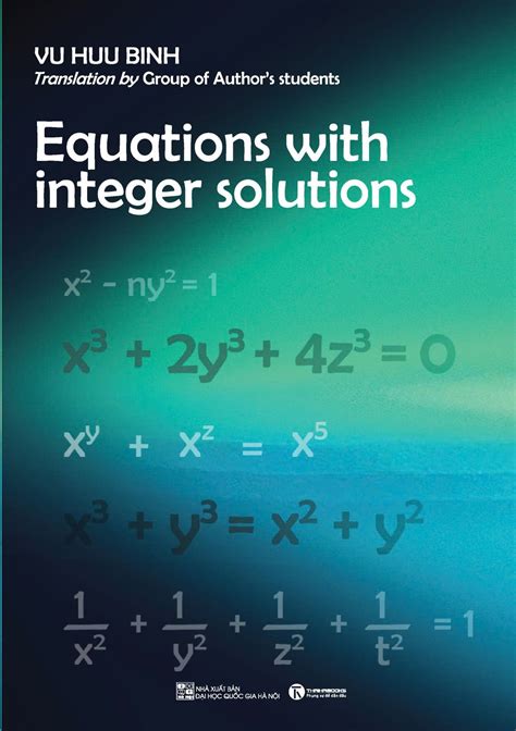 Equations With Integer Solutionsequations With Integer Solutions Thái