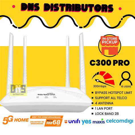 NEW Modified Modem C300 PRO R810B Upgrade Unlimited Data Hotspot Wireless Router WiFi 4G All