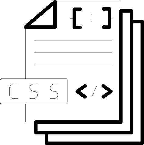 Css File Line Icon 53674910 Vector Art At Vecteezy