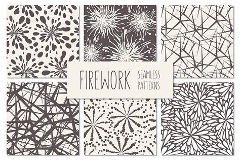 Firework Seamless Patterns Set 2 Seamless Patterns Graphic Patterns Pattern