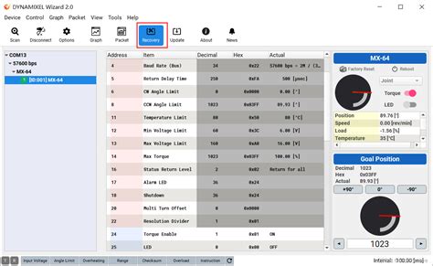 仿生蛇形机器人02、dynamixel Mx 64ar舵机出现软件故障、无法调节角度robotis Mx64舵机报错error5 Csdn博客