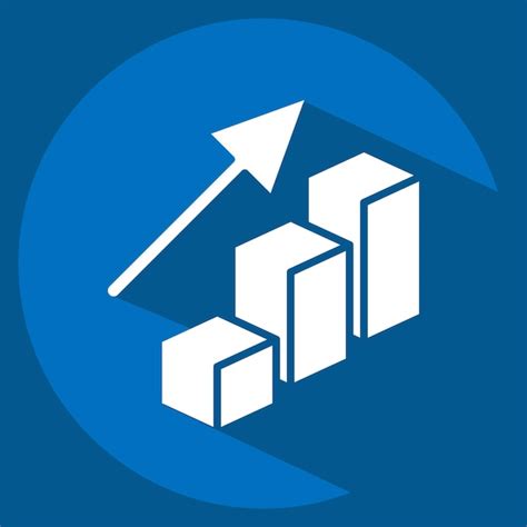Premium Vector Icon Bar Chart Related To 3d Visualization Symbol Long Shadow Style Simple