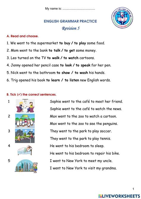 grammar worksheets for grade 5 free printable worksheet