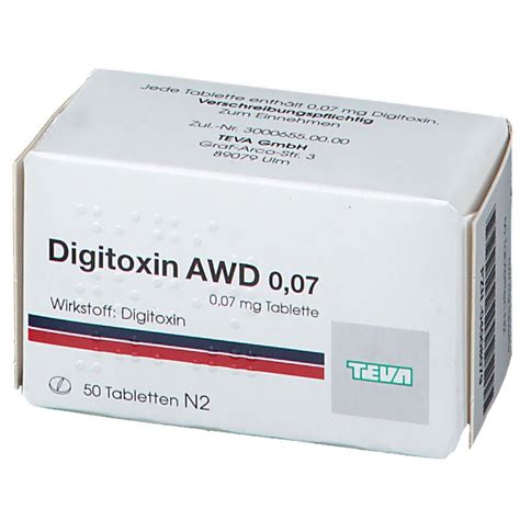 Digitoxin Awd 007 Mg 50 St Mit Dem E Rezept Kaufen Shop Apotheke