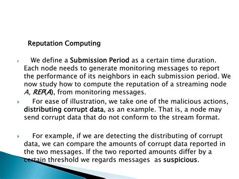 Ppt Detecting Malicious Nodes In P2p Streaming By Peer Based