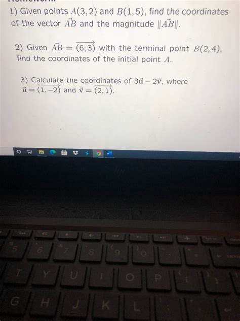Solved Given Points A And B Find The Chegg