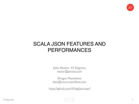 Scala Json Features And Performance Pdf