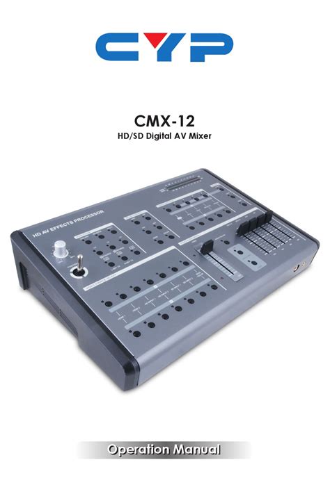 Cyp Cmx 12 Operation Manual Pdf Download Manualslib