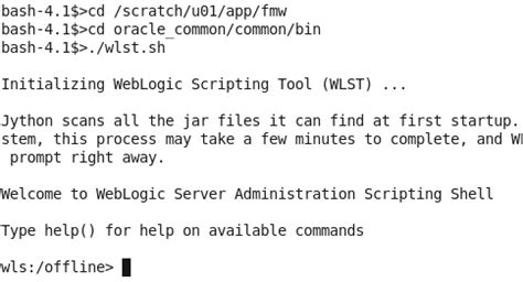 Oracle WebLogic Server C Using The WebLogic Scripting Tool