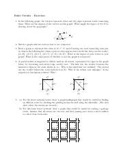 Euler Circuits Graph Theory Exercises Course Hero