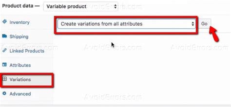 How To Create A Variable Product Woo Commerce Avoiderrors